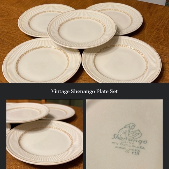 Vintage | Dining | Vintage Shenango Restaurant Ware White And Gold ...